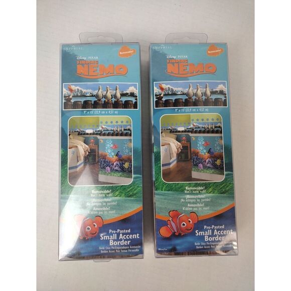Disney | Wall Decor | 2 Pack Finding Nemo Vtg Selfstick Wall Border 9 X ...